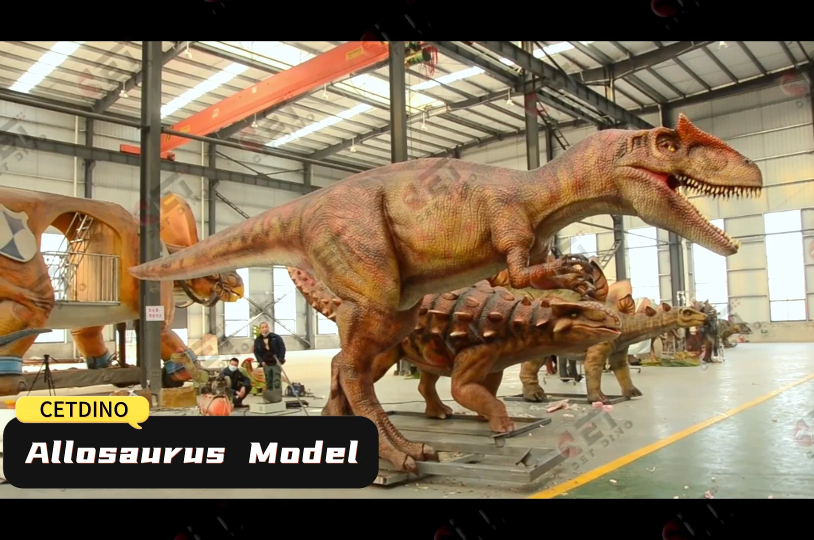 Theme Park Realistic Life Size Animatronic Dinosaur Allosaurus Dinosaur ...