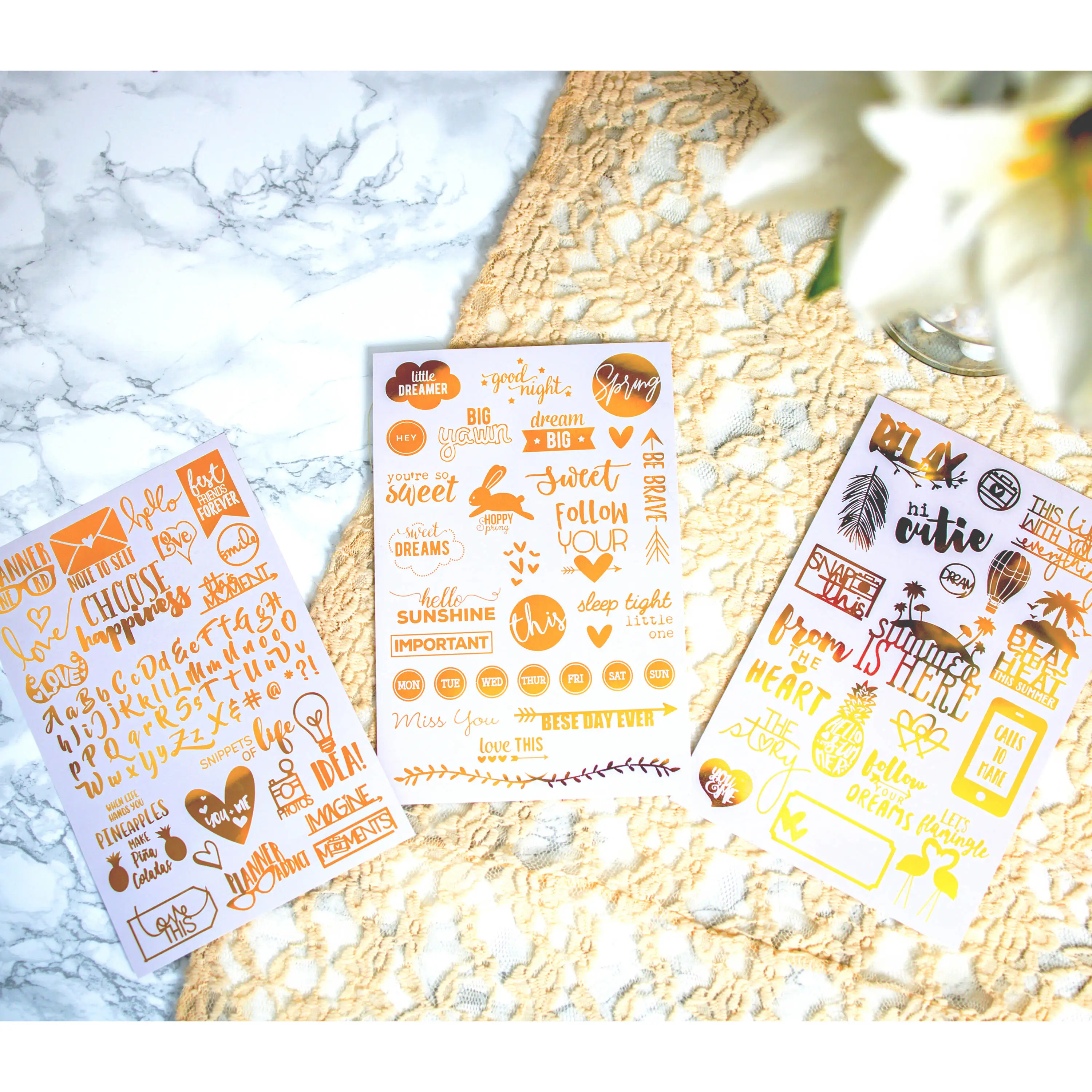 Gold & Silver Christmas Nail Art Stickers - Rub on Transfer for ...