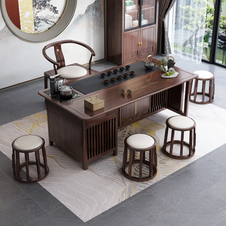 Chinese tea table with chairs store