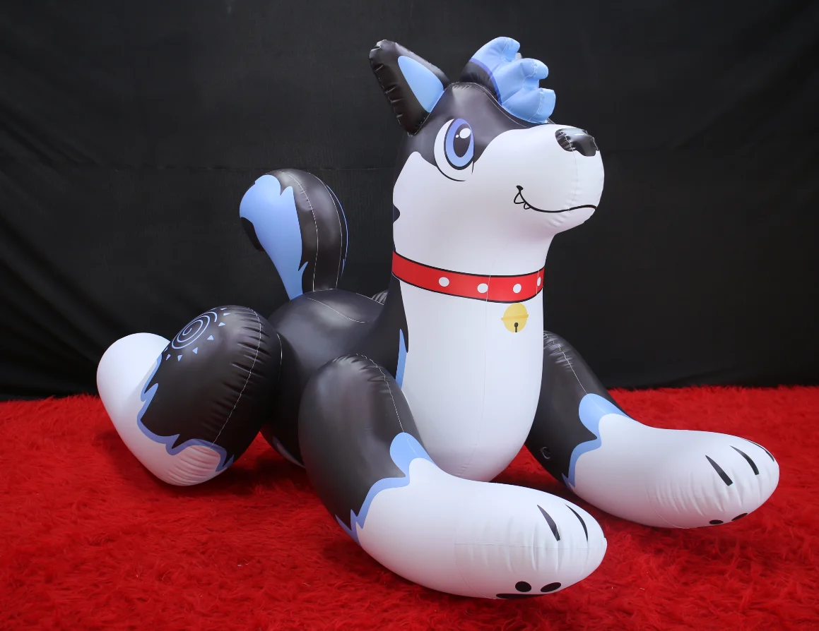 New Design OEM Wolf Custom Inflatable Black and Blue Husky Dog ...
