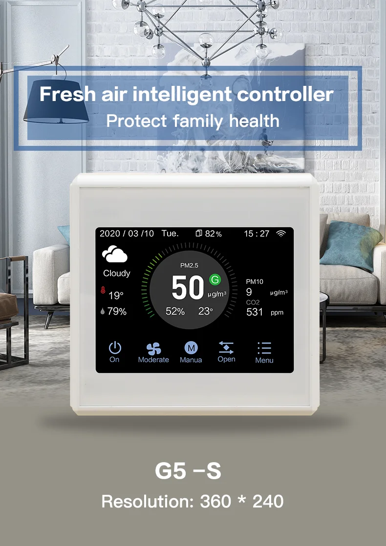 Hvac Fcu Air Monitor Wifi Rs485 Modbus Thermostat Smart Digital Room ...