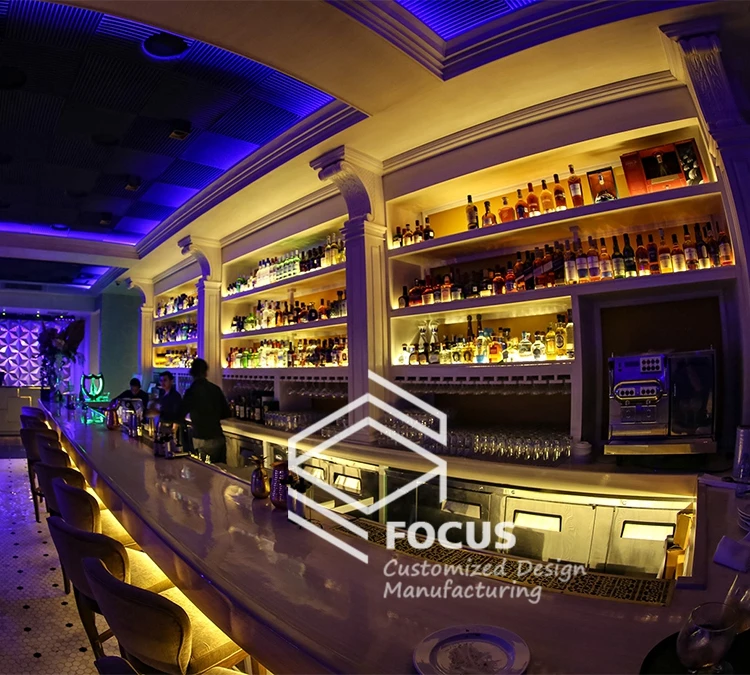 Customized LED Music Bar Counter Design for Night Clubs
