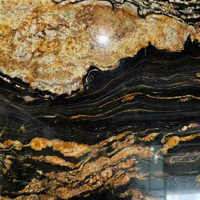 Brazilian Natural Stone Gold Granite Countertops Black Taurus Granite