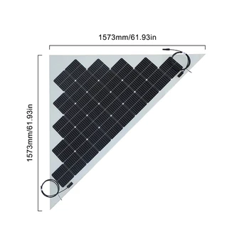 Custom Triangle Shape Solar Panel Flexible 12v 80w 100w 120w Triangular ...