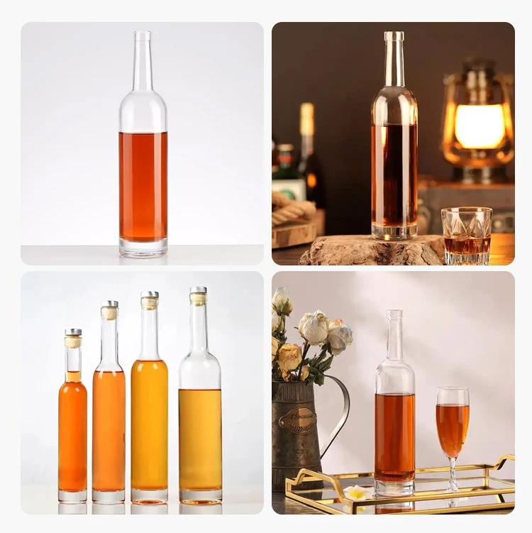 Tall Neck Whiskey Vodka 100ml 375ml 500ml 750ml Spirits Liquor Glass ...