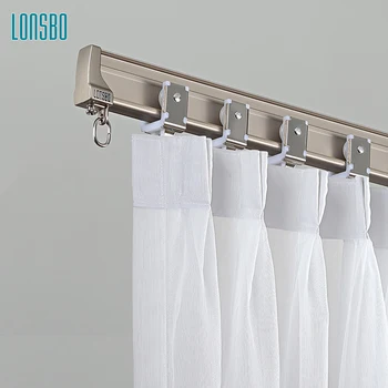 Modern Curve Metal Curtain Rail Flexible Bendable Ceiling Mounting ...