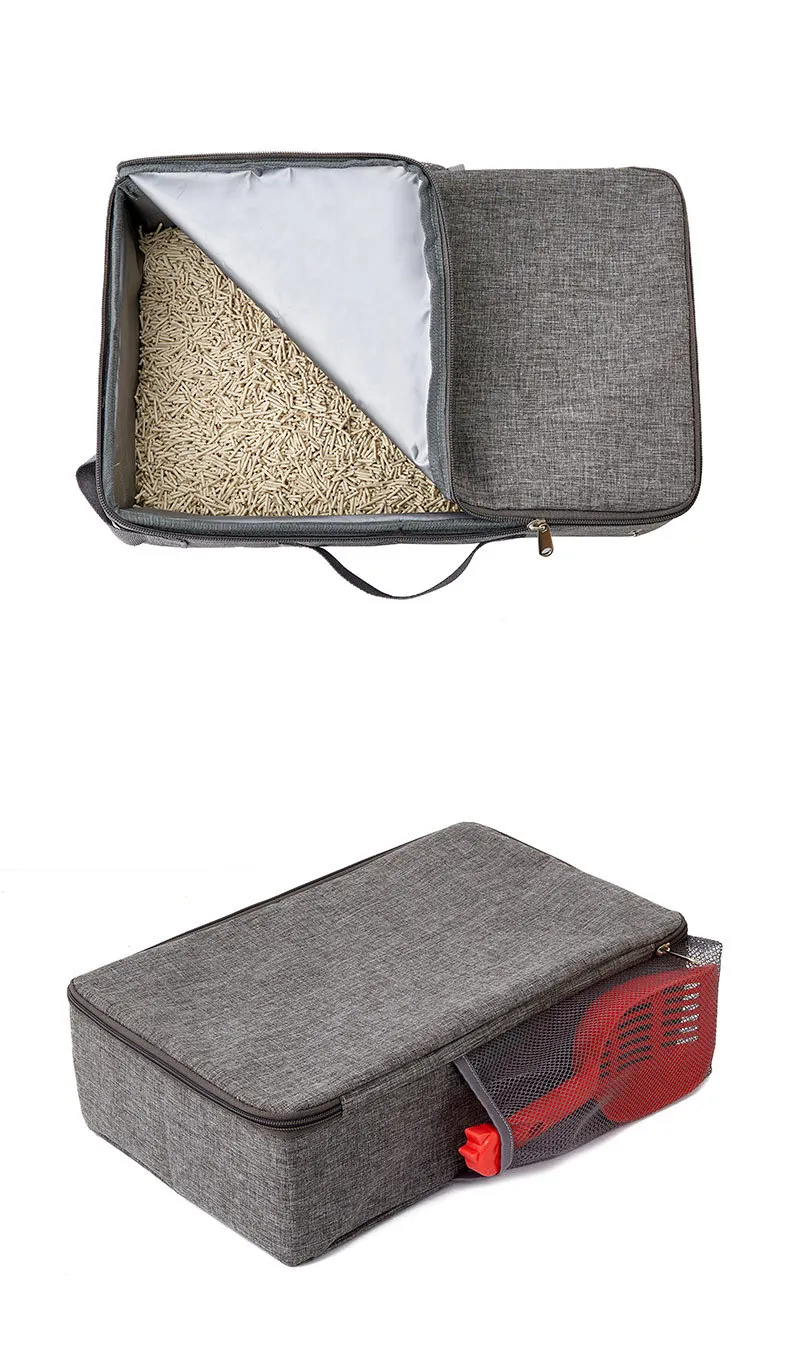 Portable Foldable Cat Litter Box Waterproof Durable Removable Cat ...