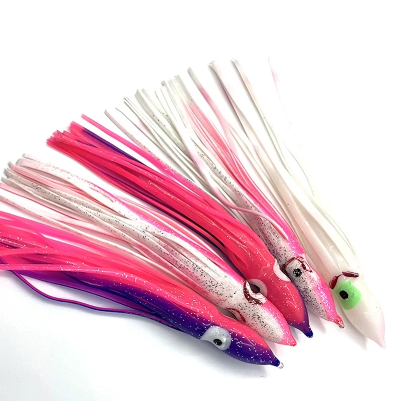 Soft Lure Soft Bait - 4cm-24cm Luminous Fishing Squid Skirts