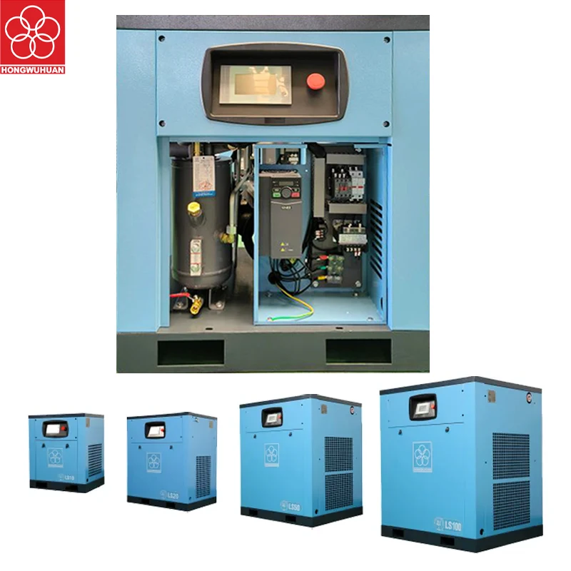 Small Industry Screw Air Compressor Machine 380v Lubricated Core ...