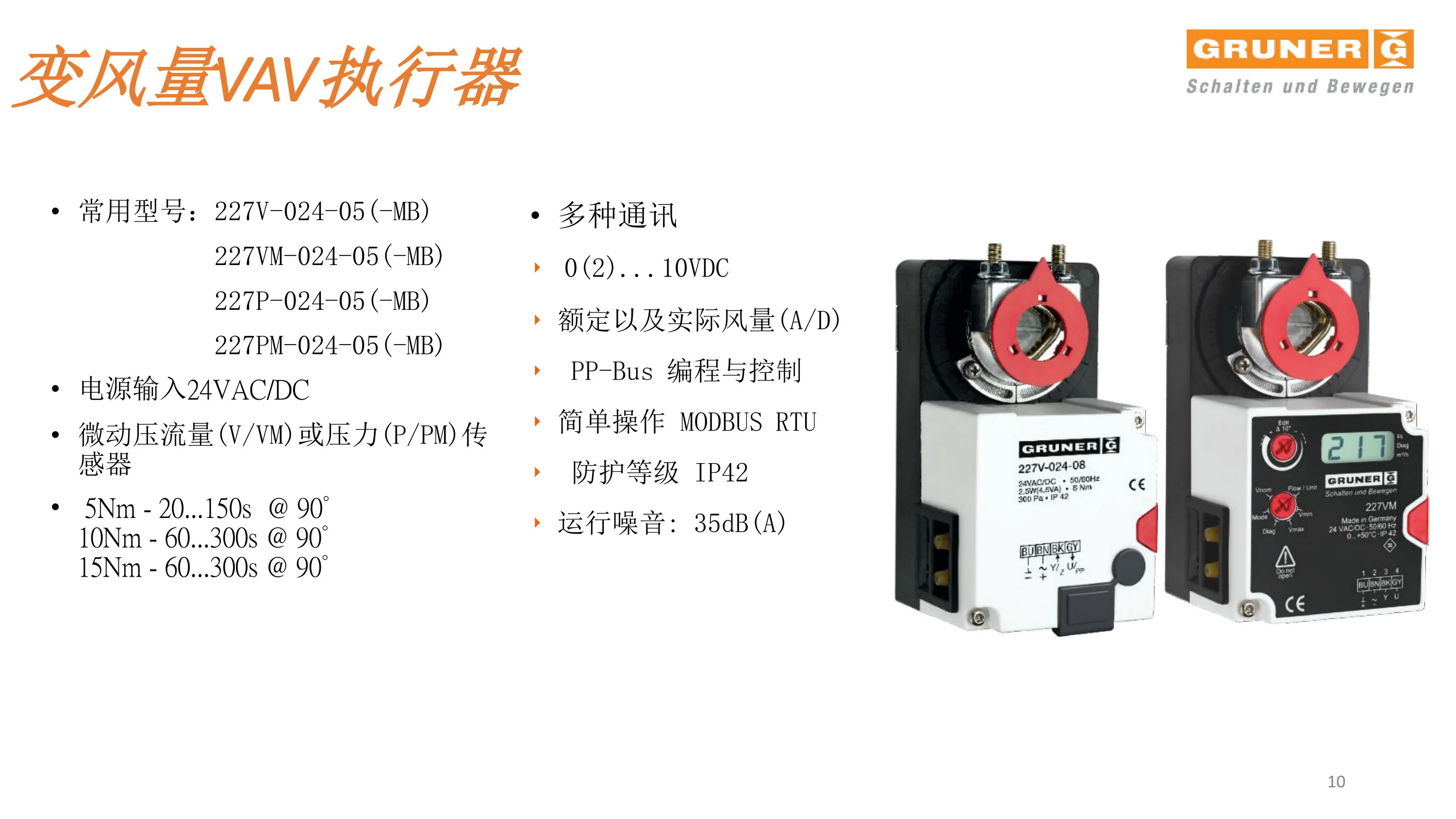 GRUNER Damper Actuators 5nm 24V 227CS-24-05 - Reliable Performance