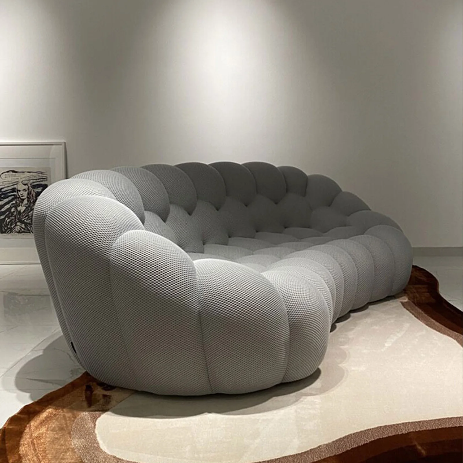 Modern Luxury Curved Honeycomb Colorful Bubble Sofa Set
