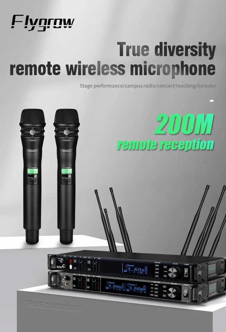 Ture Diversity Professional Uhf Wireless Microphone 58 Capsule Metal ...