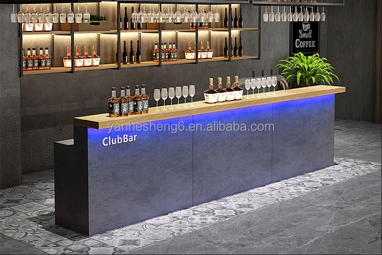 Retro Bar Counter - Modern Industrial Design for Any Space