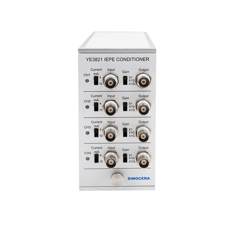 4 Channels IEPE Signal Conditioner - Sinocera YE3821