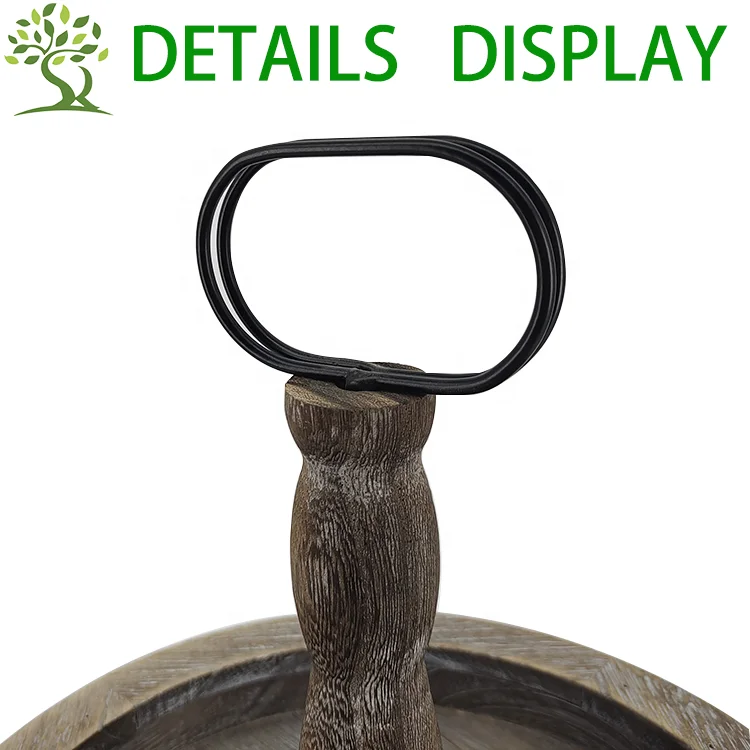 Distressed Wood Tiered Serving Tray Stand,Rustic Farmhouse Kitchen ...