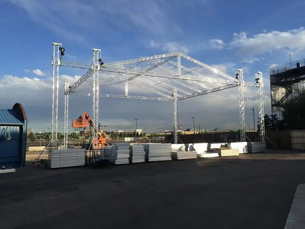 Heavy Duty Aluminum Frame Stage Goal Post Truss Spigot Square Box Gate ...