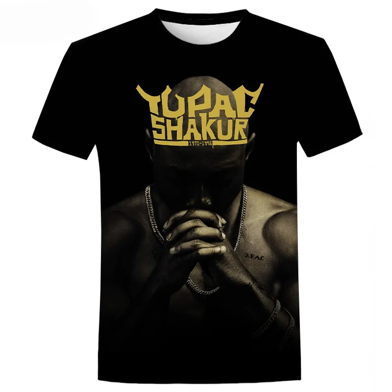 Rapper Tupac 2pac 3d Printed Shirt For Men Hip Hop T-shirt 3d Digital ...