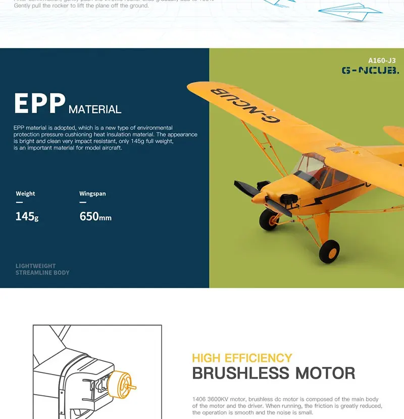 Wl Toys Xk A160 Epp 65cm Wingspan 3d/6g Brushless Hobby Remote Radio Control Aircraft Model ...