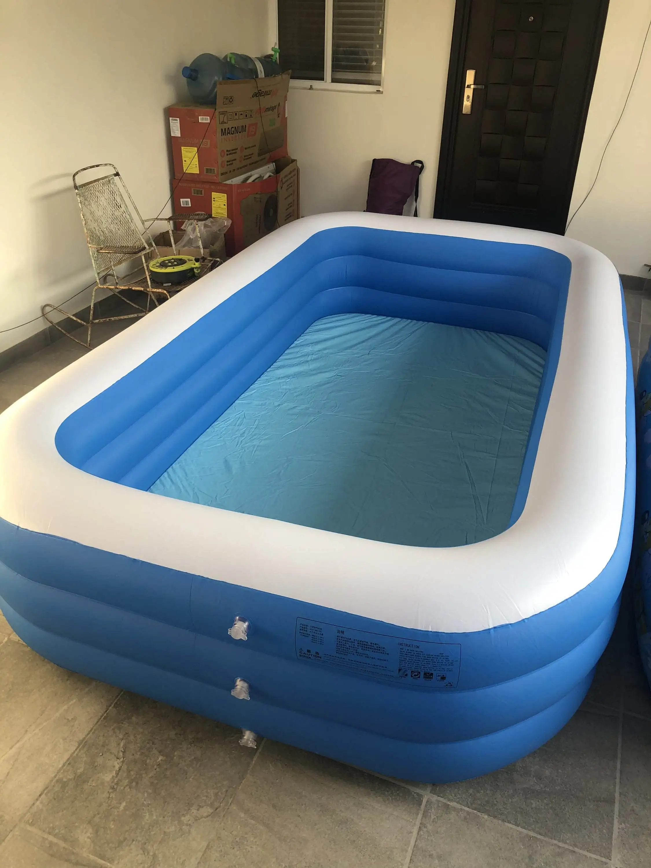 Pvc Inflatable Swimming Pool Above Ground Adult Kids Family Inflatable ...
