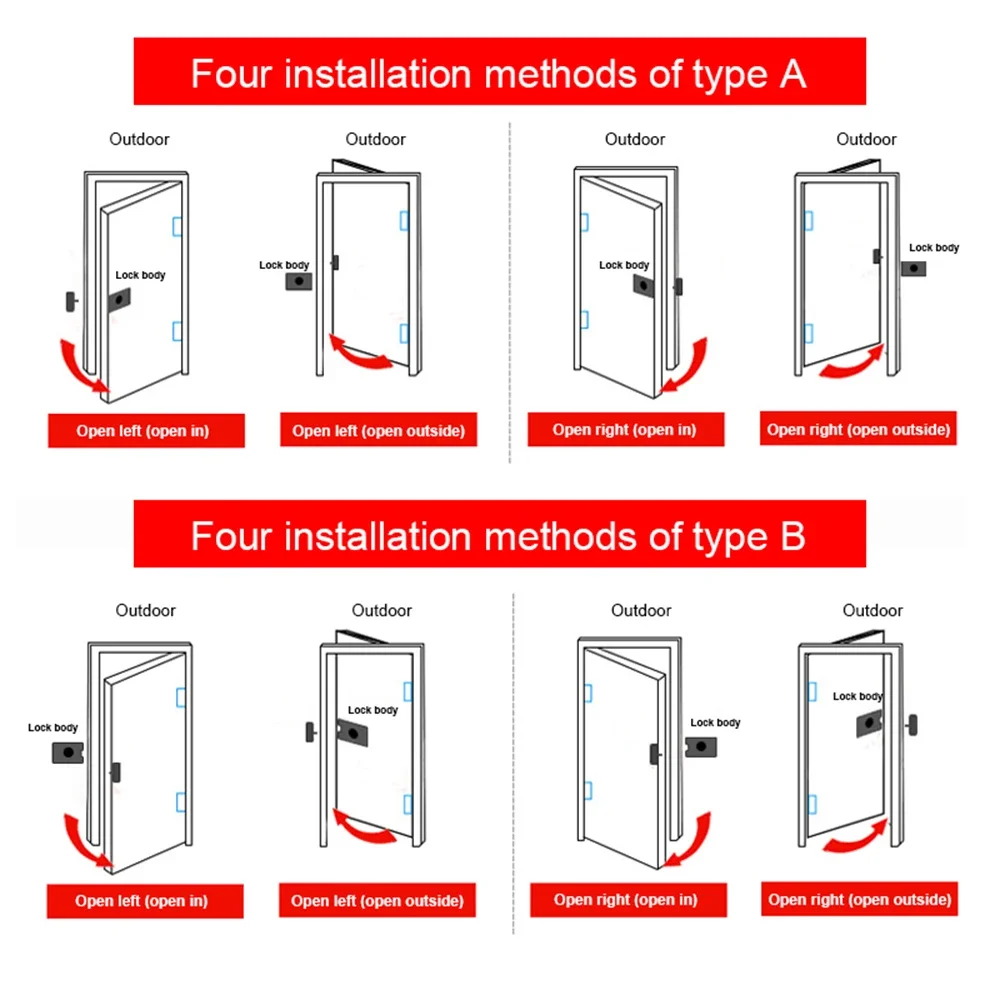 Left Right Open Lock Electric Door Lock Motor Drive Lock For Video Door ...