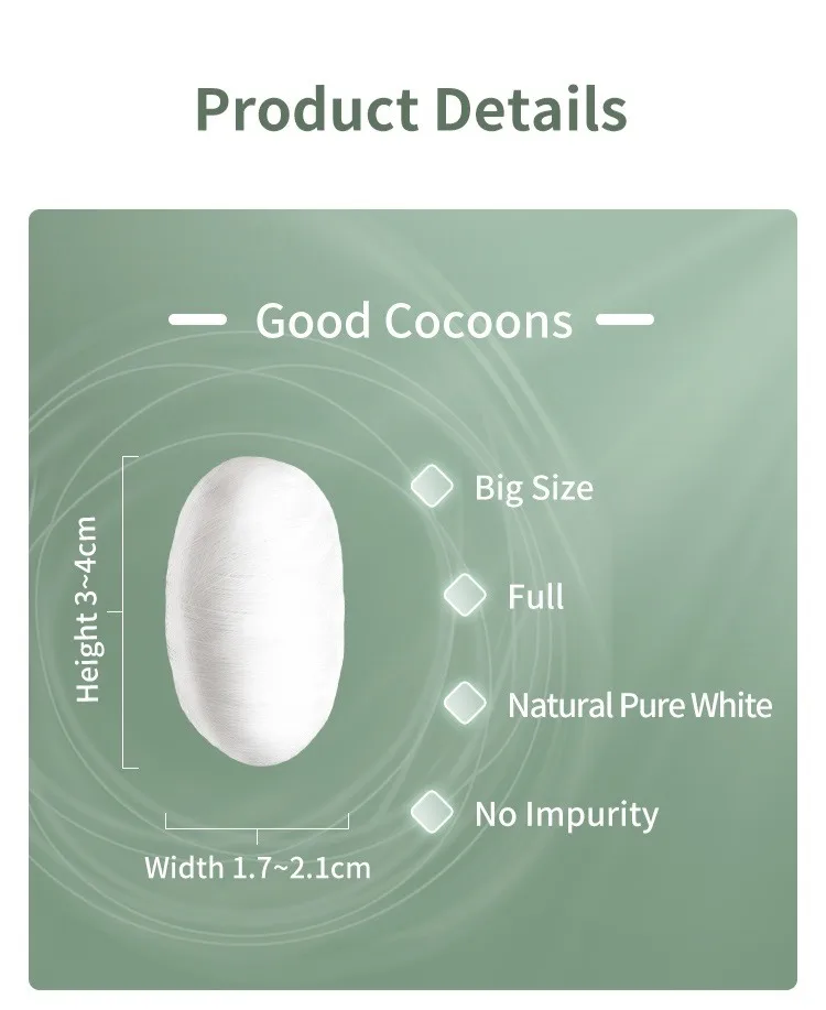 Chinese High Quality Mulberry Raw Cocoon Silk Yarn For Cloth Gots ...