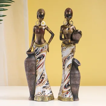 African Drum Musician Statue Modern Art Figure Living Room Office ...