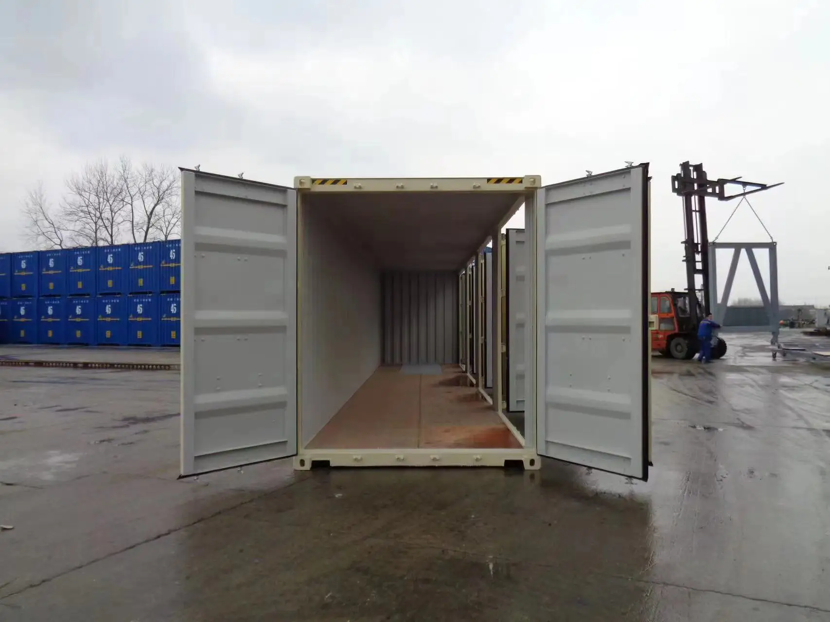 40HC Container Open Side With 4 Doors Container Oversea Cargo Shipping ...