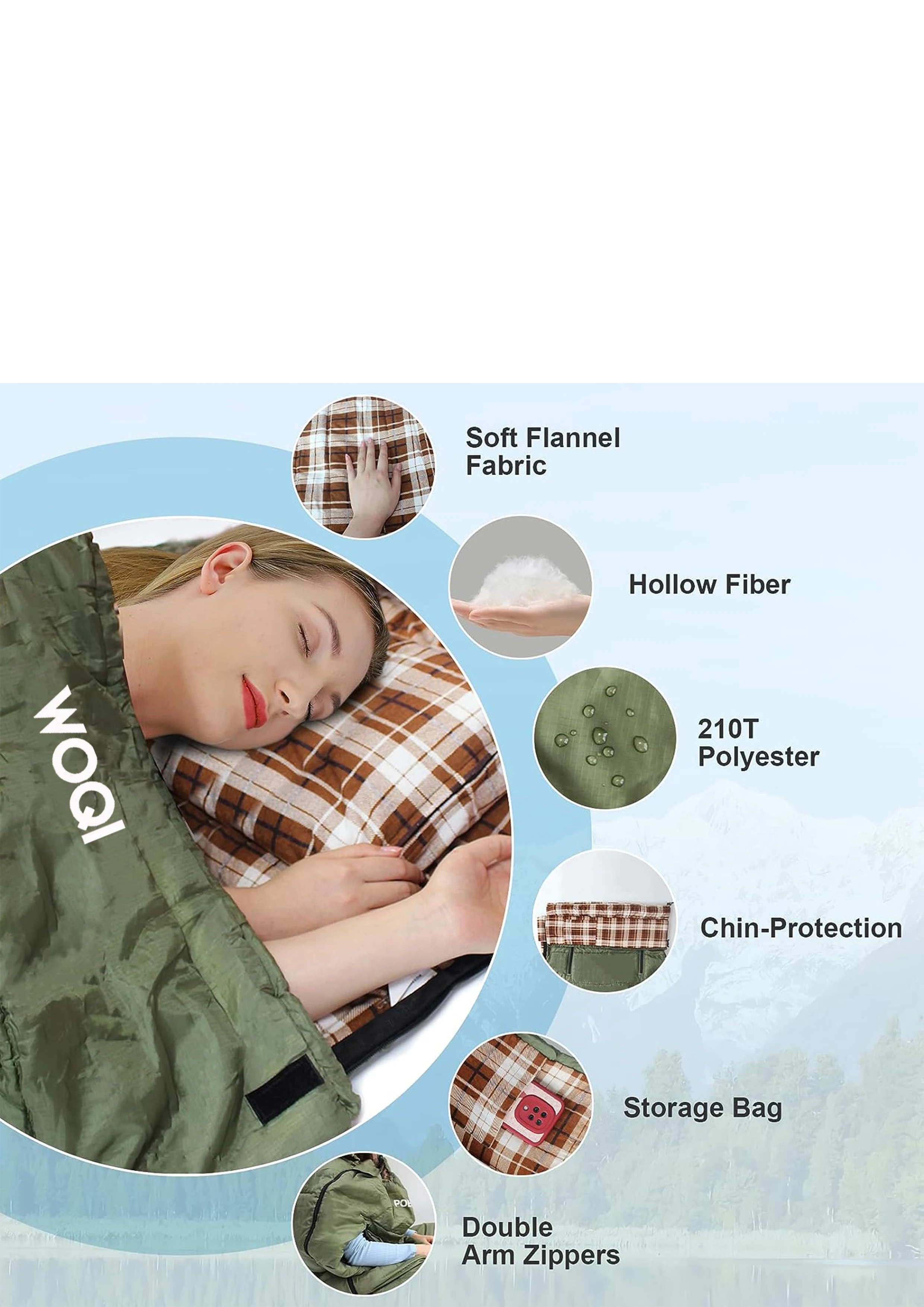 Woqilightweight Wearable Sleeping Bag With Pillow,Suitable For Adults ...