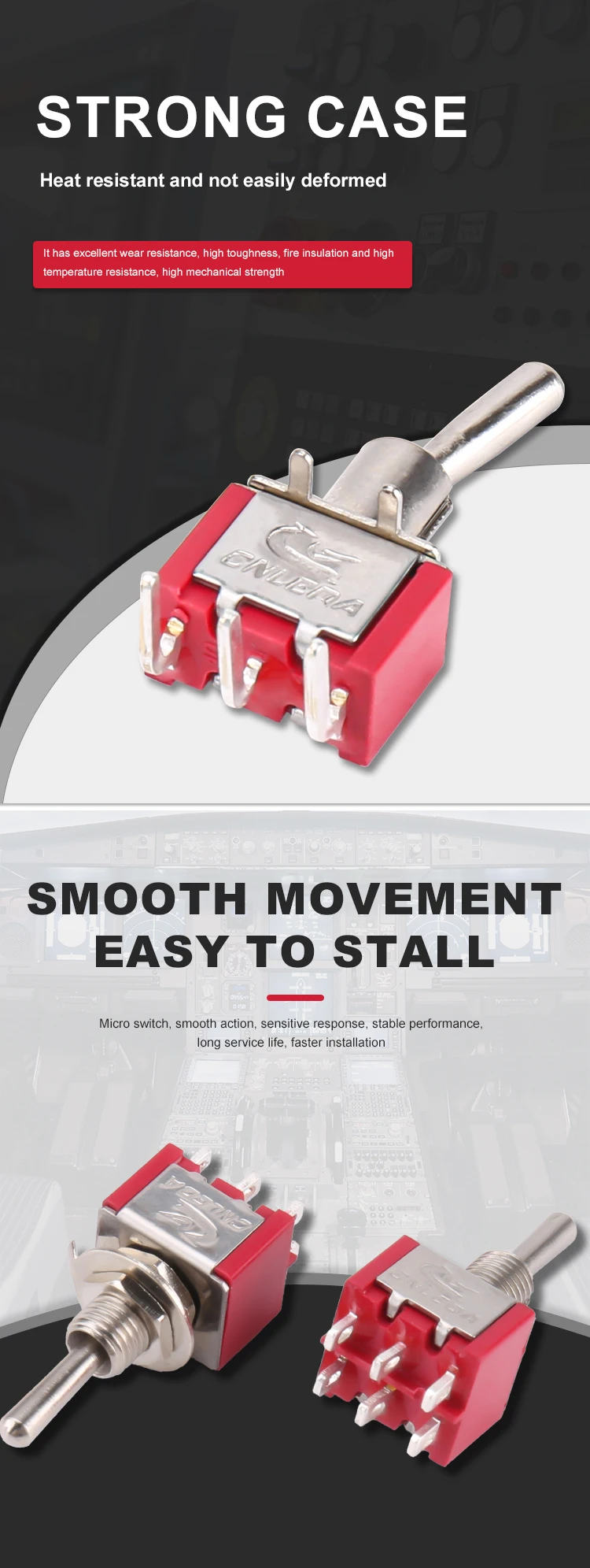 Custom Rs8-203t1 3 Position 6pin 2a 250v 5a 120v On Off On Miniature ...