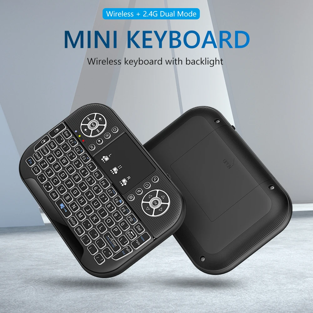 Mini 2.4G Wireless Keyboard Backlight Keyboard With Mouse Touchable ...
