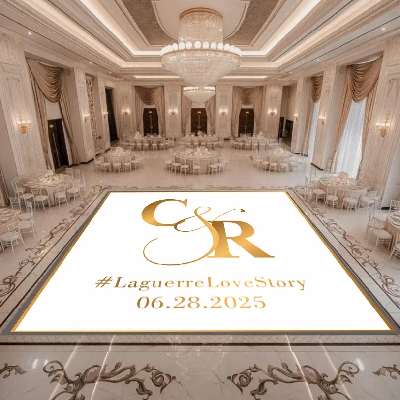 Custom Printing Wedding Decal Dance Floor Wrap Gloss Removable Vinyl ...