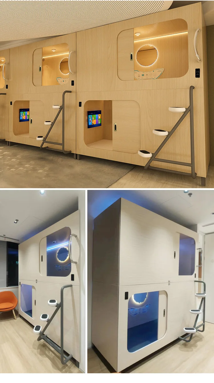 Modern Single Double Sleeping Capsule Bed - Smart & Soundproof