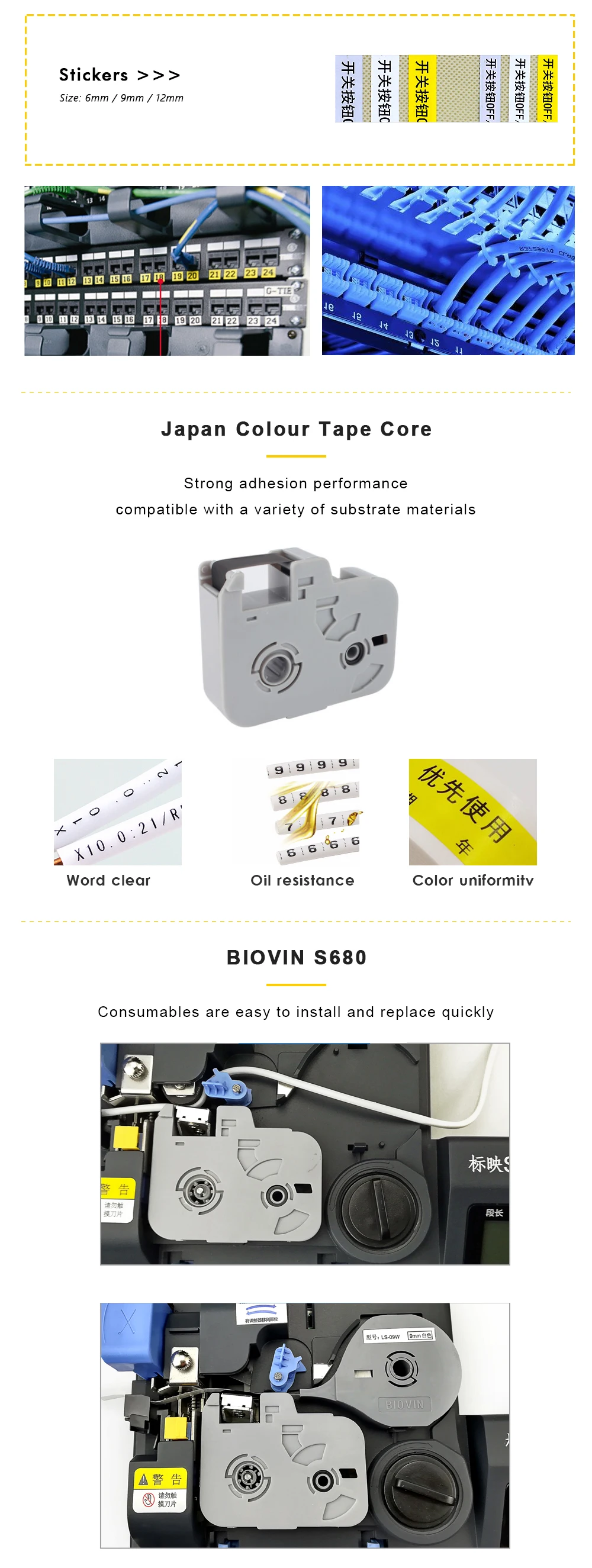 S800E Cable Label ID Printer - Durable PVC Tube Printer for Industrial ...