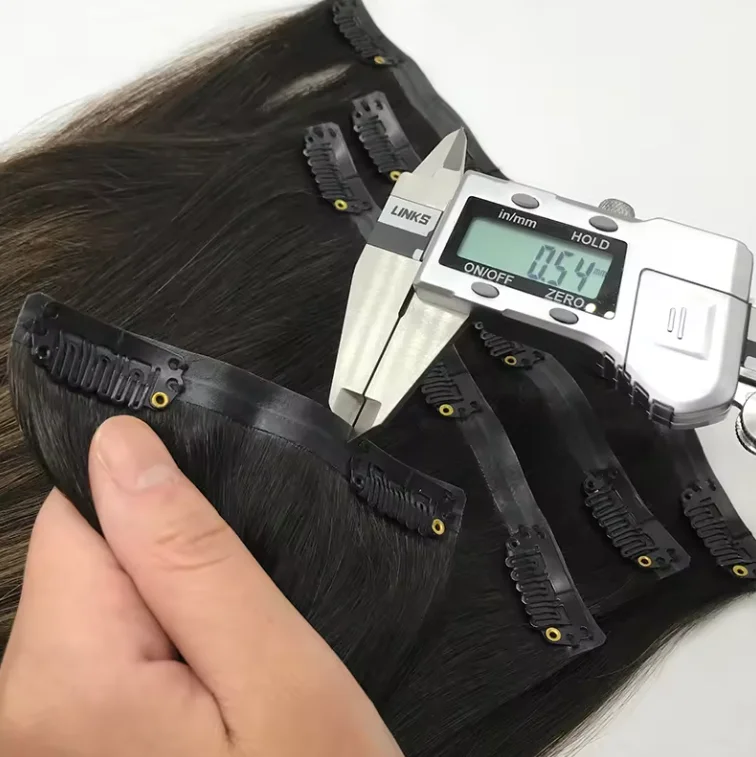 Top Quality Injected Clip In Human Hair Extensions Full Head Remy Clip ...