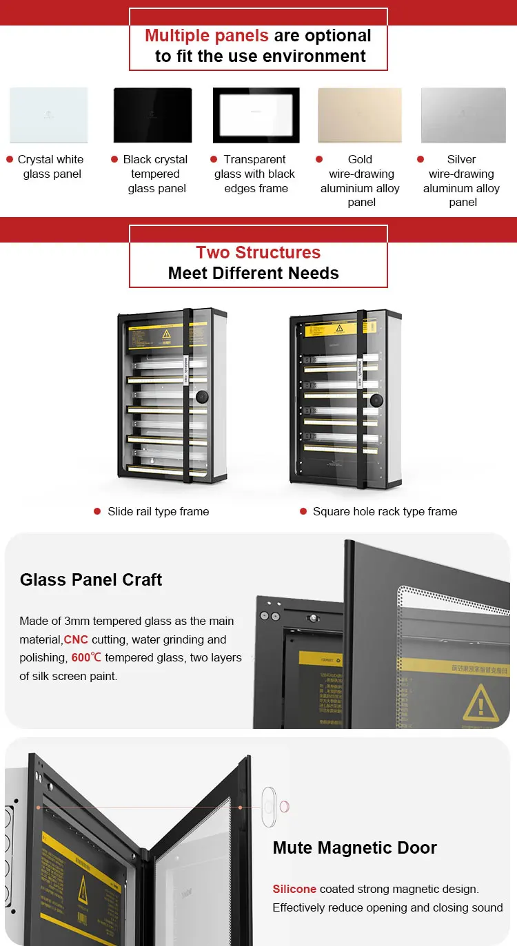 Surface Mounted 19' Rack Network Cabinet Smart Home Consumer Unit Power ...