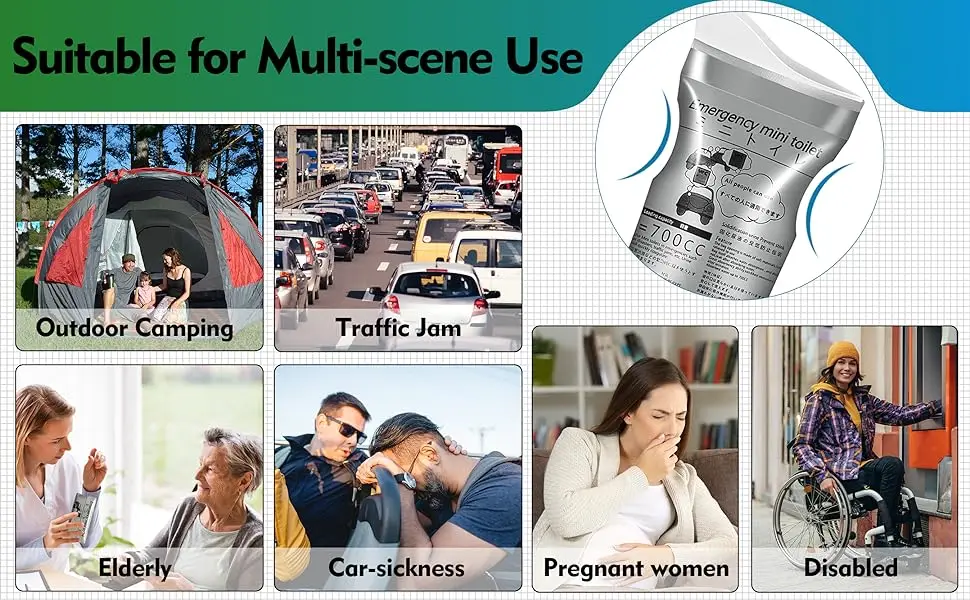 Disposable Emergency Urine Bag for Men - Sterilized & Waterproof