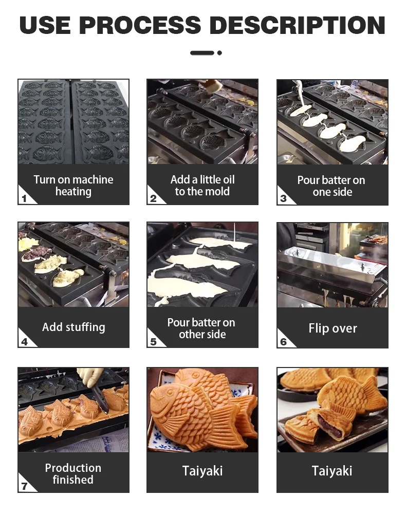 Korean Bungeoppang Pastry - Mini Fish Waffle Maker Machine