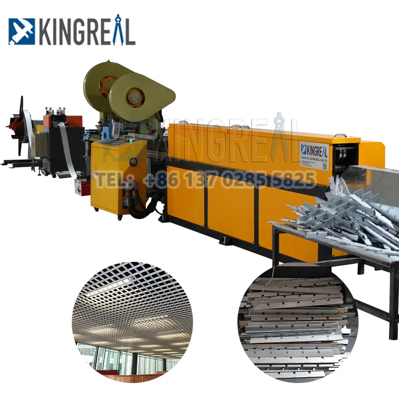 Automatic Open Cell Ceiling Grid Roll Forming Line Suspended Ceiling ...