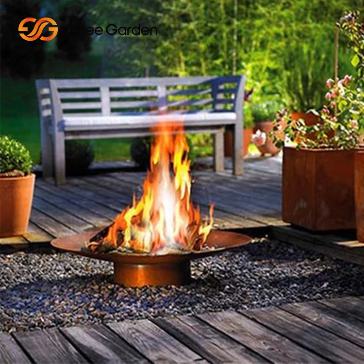 Cheap Price Corten Steel Metal Covered Indoor & Outdoor Fire Pit - Buy ...