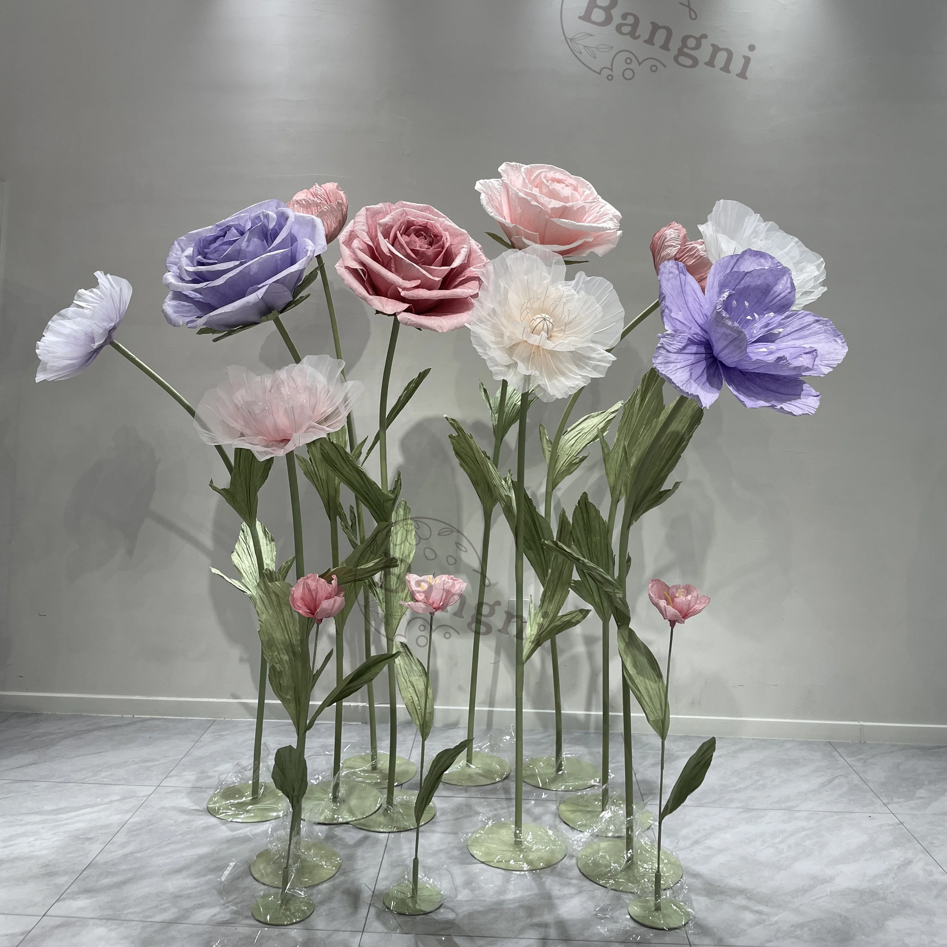 Beautiful Customizable Giant Poppy Rose Set Handcraft Artificial ...