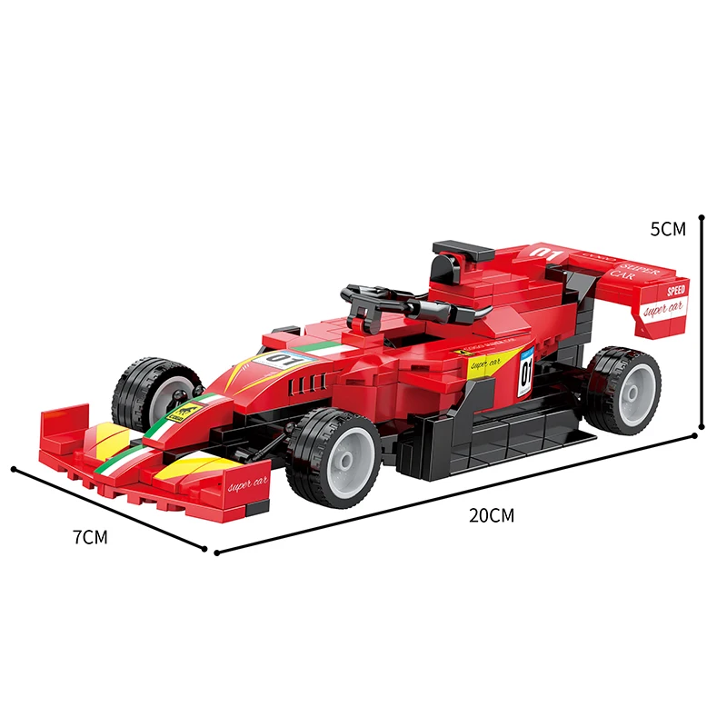 Cogo New Style Racing Car Garage Car Build Blocks Toy Diy Assembled ...