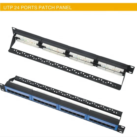 Rj45 Ftp 24 Ports Bnc Patch Panel Cat6 With Led Keystone Jack Cat6 Rj45 ...