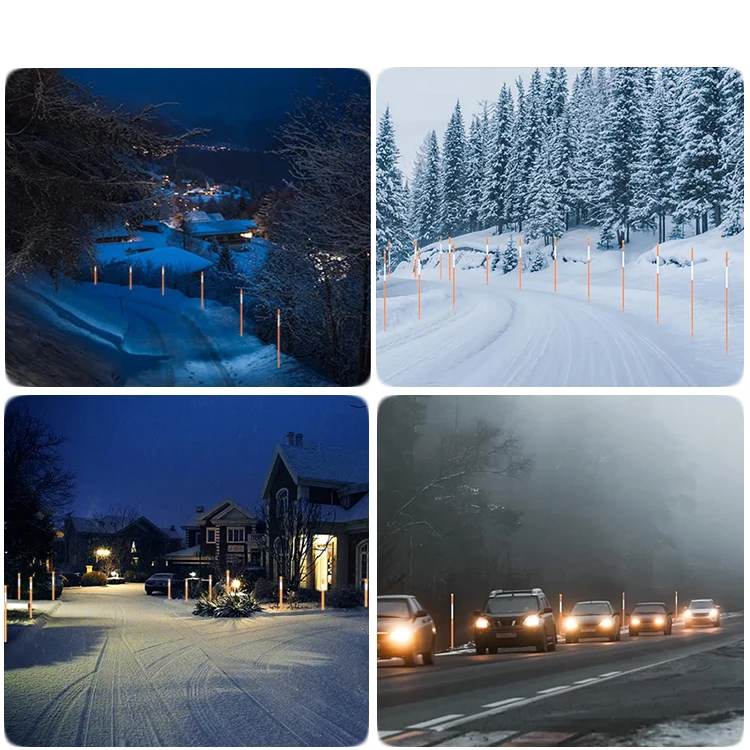 High Strength Fiberglass Snow Marker Poles - Durable & Versatile