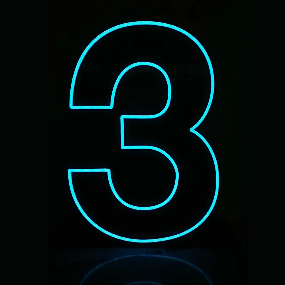 Winbo Free Design RGB Neon LED Numbers Signs - Customizable