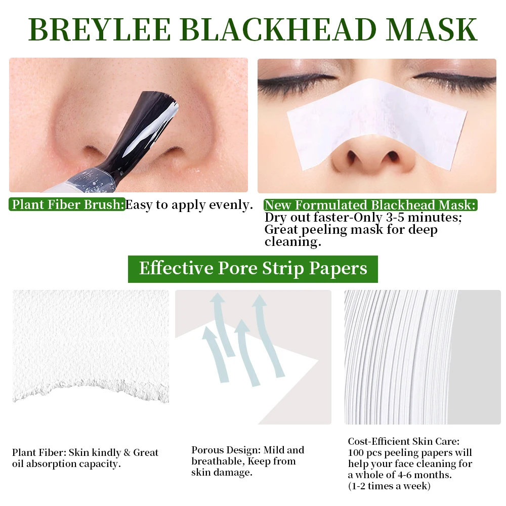 ENVISHA Blackhead Removing Kit - Tea Tree Oil & Pore Strips