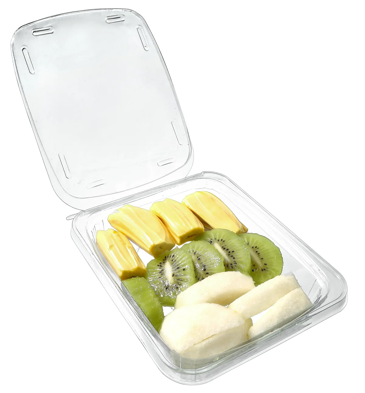 Disposable Plastic Rectangle Fresh-cut Fruit Salad Container Vegetable ...