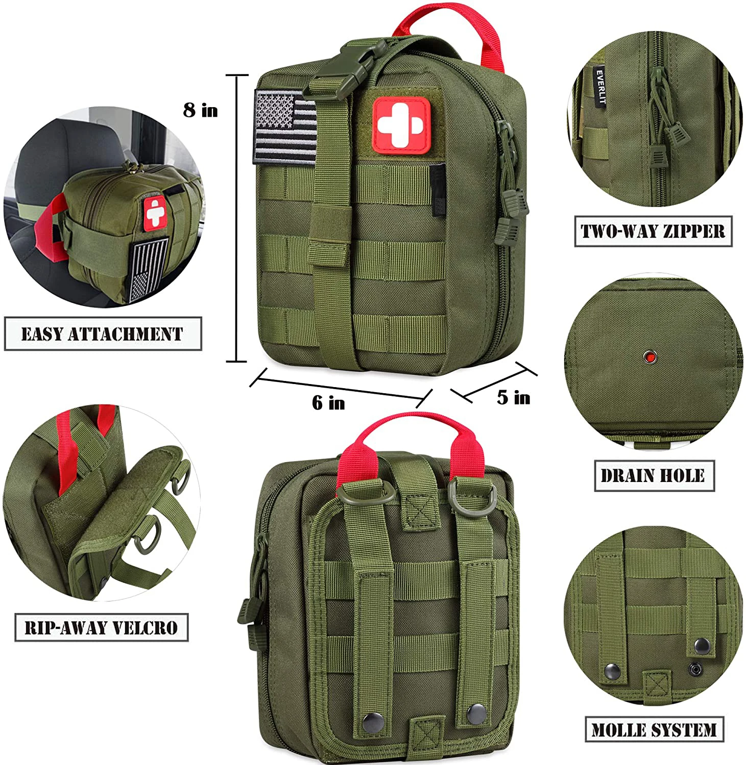 Pro Personal Tactical First Aid Fanny Survival Molle Pouch Kit Bag ...
