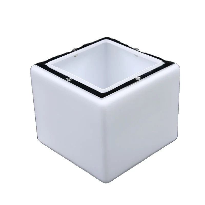 White Square Glass Shade Opal Matt Etched Cube Glass Light Shade For ...