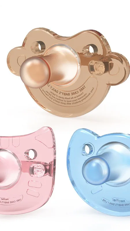 Kobes Bpa-free One-piece Design Silicone Newborn Pacifiers Rubber Baby ...
