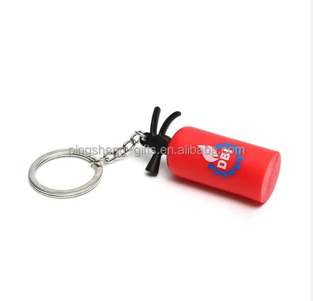 Custom Pvc Rubber Silicone Logo 3d Shape Key Chains Keyring Fire ...